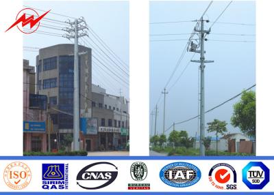 China Galvanized 12m Single Arm Street Light Poles for Road Lighting for sale