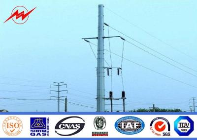 China 11.8m - 1250dan Electricity Pole Galvanized Steel Pole 14m For Electric Line for sale