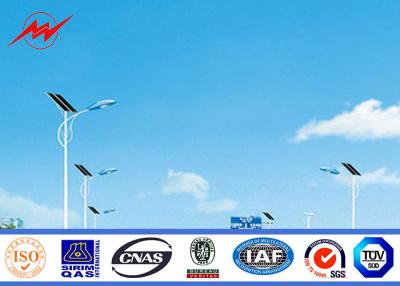 China Q345 Hot DIP Galvanized Street Light Poles / Street Lamp Pole With Double Arm 12M for sale