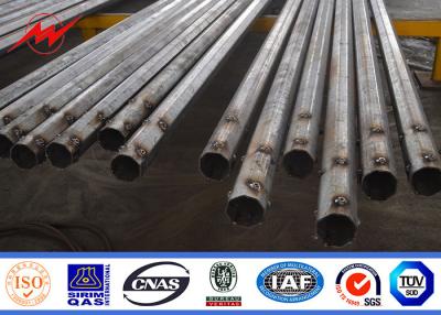 China Galvanized Q235 Single Arm Electric Street Light Poles With 4mm Thickness for sale