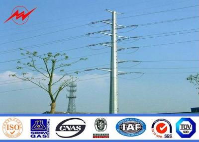 China Galvanized 12.2m High Tensile Electrical Power Pole For Power Distribution Line Project for sale