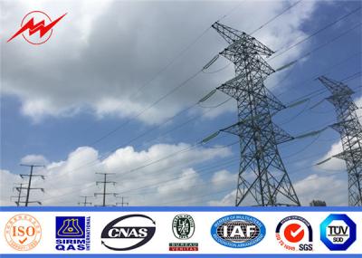 China 132kv Galvanized Steel Electric Utility Power Poles , Power Distribution Poles for sale