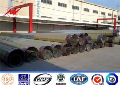 China Galvanized 12.2m High Tensile Electrical Power Pole For Power Distribution Line Project for sale