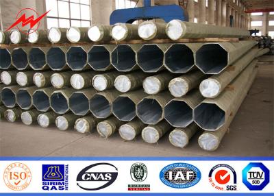 China NGCP poste de acero galvanizado los 65FT con 450Mpa para la línea de transmisión 69kv grueso de 10m m en venta