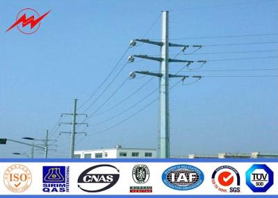 China 17m Galvanized Power Transmission Poles ASTM A123 Grace 65 Steel  Pipe Metal Tubular Steel Pole for sale