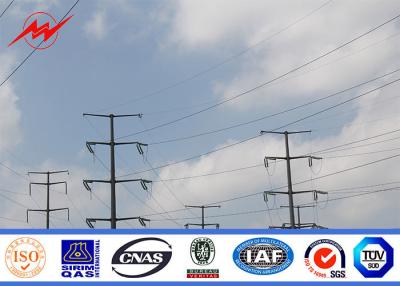 China 15m 800Dan Electrical Line Power Transmission Poles With Single / Double Brackets for sale