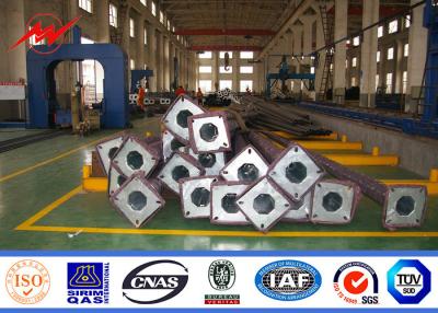 China Galvanized S500MC Curved  9M Octagonal Mid Hinged Street Light Poles With 4mm Thickness for sale