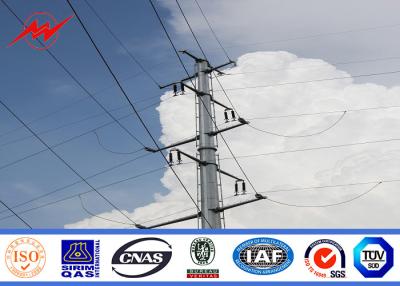 High Voltage Galvanized Power Transmission Poles For Electrical Line ,  / BV / ISO