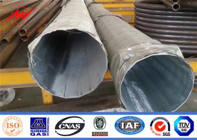China Power Tubular Structure Electrical Transmission Poles , 9m 200 dan Telescopic Steel Pole for sale