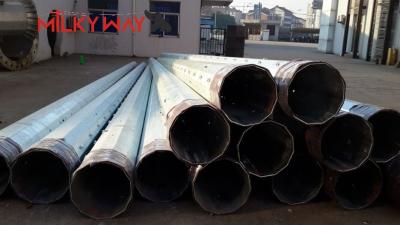 China Hot Dip Galvanization Octagonal Galvanized Steel Pole For Electricity Distribution With 12m Height for sale
