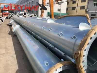 China 16m 18m Höhe Konischer Strommast 5mm Dicke ASTM A123 Verzinkungsstandard zu verkaufen
