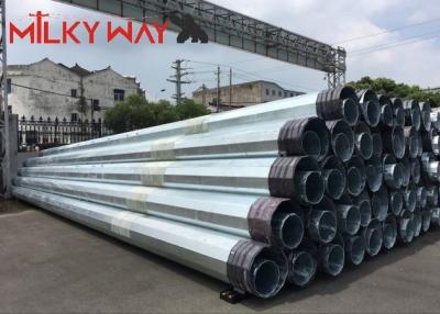 Cina Palo di trasmissione elettrica in acciaio zincato da 17 m, carico 1200daN, ASTM A123 in vendita