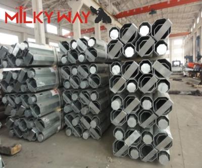 중국 60ft 70ft 단일 또는 더블 크로스 암 스틸 파워 폴 사용자 정의 가능한 치수 판매용