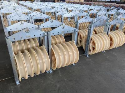 China 660mm*100mm Nylon Cable Pulley 220V Stringing Block for Construction Works for sale
