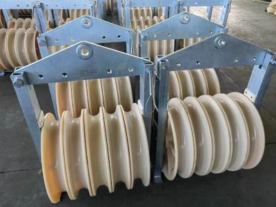China 660mm*100mm Nylon Cable Pulley 220V Stringing Block for Construction Works for sale