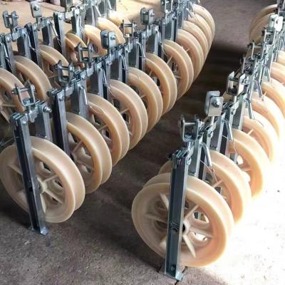 China 660mm*100mm Nylon Cable Pulley 220V Stringing Block for Construction Works for sale