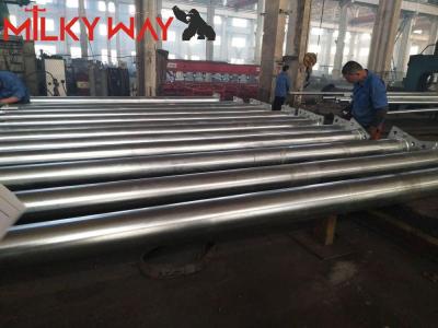 China 6m 7m 8m steel poles Hot DIP Galvanized Street Light Pole with Double Arm for sale