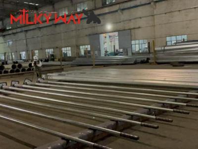 China 2.3m Underground Plant Depth Steel Power Pole Hot Dip Galvanization Surface Treatment 15 Years Warrently Power Line Support Pole for sale