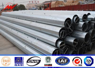 China Galvanized 12.2m High Tensile Electrical Power Pole For Power Distribution Line Project for sale