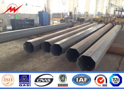 China Octagonal Electrical Power Pole / Steel Transmission Pole For Distribution Line for sale