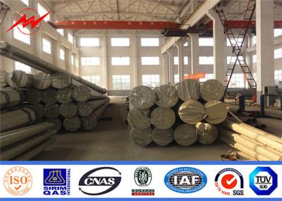 China Rwanda 11m 12m 15m 2 Sections Transmission Line Pole Made Of Q345 Steel for sale