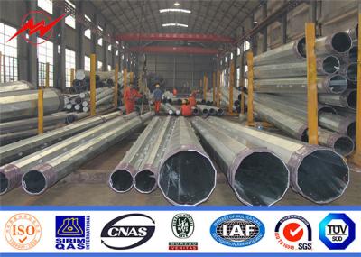 China Rwanda 11m 12m 15m 2 Sections Transmission Line Pole Made Of Q345 Steel for sale