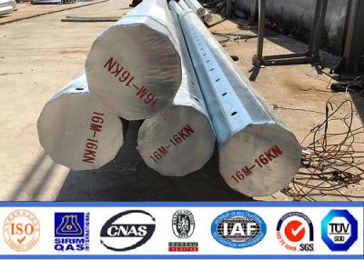 China 8m 11m heißes Bad galvanisierter achteckiger Stahl-Pole für Fernleitung zu verkaufen