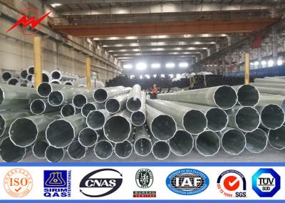 China S500MC Curved 9M Galvanized Folding Street Light Poles With Minimium 3mm Thickness for sale