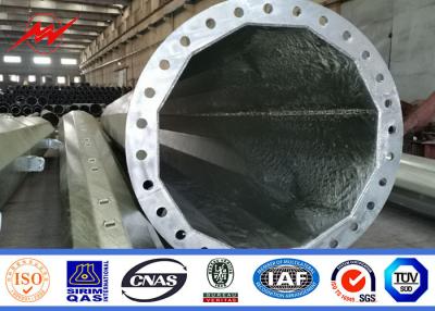 China 100ft Electrical Galvanized Steel Power Pole Distribution Line Pole for sale