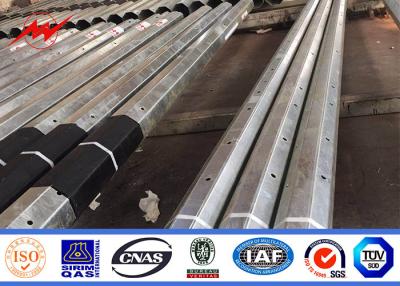 China Distribution Line 9m 5.5mm Tubular Steel Pole With FRP for sale