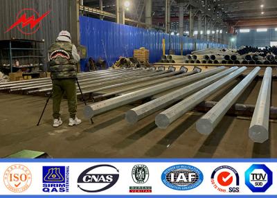 China 60ft Galvanized Steel Tubular Utility Power Pole Power Metal Telescopic for sale