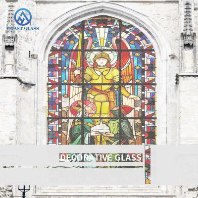 Cina Finestra di vetro decorato a colori rotonde all'interno della chiesa cattolica in vendita