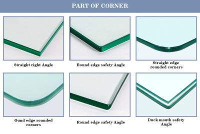 Cina Flat Grind Edge Glass Cut Dimensione Chiara 1mm 2mm 3mm 6mm Spessore in vendita