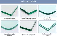 China Custom Cut Flat Glass Panels with Precision Drill Holes 1mm to 6mm Thick Polished Edge for sale
