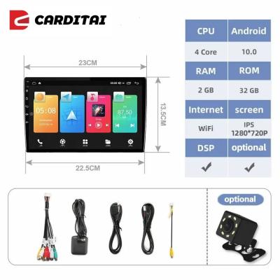 Cina 10 pollici TS7 Android 2 Din IPS Touch Screen Autostereo Multimedia GPS Navigation DVD Player in vendita