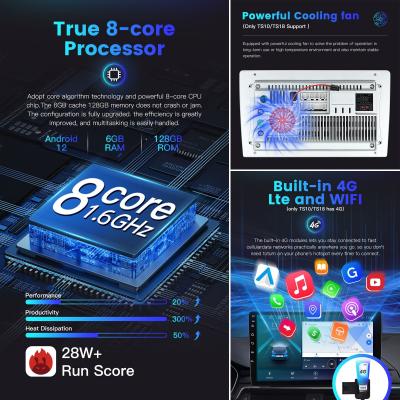 China Universal 9 pulgadas 10 pulgadas Carplay Radio pantalla Octa Core DSP QLED con 8G128G Android Car Multimedia en venta