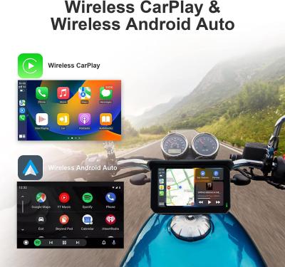 China 5 Inch Motorcycle GPS Navigation Waterproof Motor Navigator Android Auto Screen 1920*1080 for sale