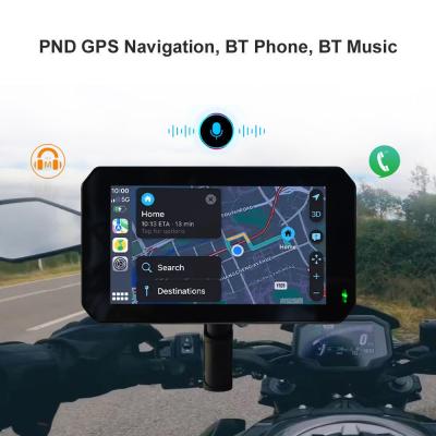 China 5 Inch Motorcycle GPS Navigation Waterproof Motor Navigator Android Auto Screen 1920*1080 for sale