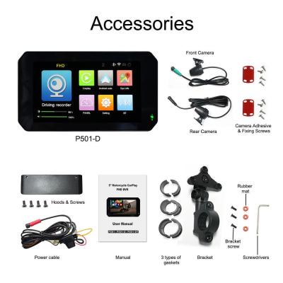China 5 Inch Motorcycle GPS Navigation Waterproof Motor Navigator Android Auto Screen 1920*1080 for sale