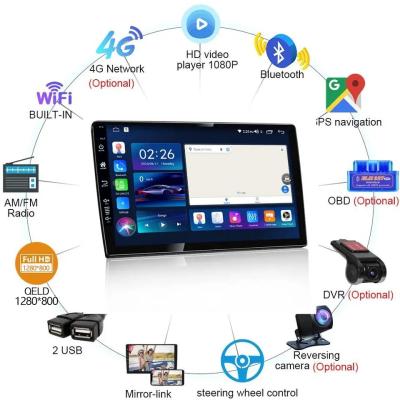 中国 4G DSP アンドロイド 10.0 カーラジオ GPS ナビ T10 4 32G 3G/4G シムカード接続 販売のため