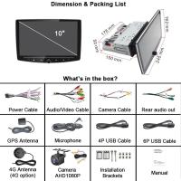 China Allwinner A100 Android 10.0 Car Audio Navigation with Bluetooth AHD Camera GPS Screen for sale