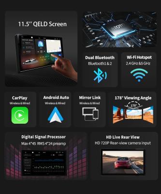Cina 11Stereo per auto a schermo tocco capacitivo da 0,5 pollici con CarPlay e interfaccia user-friendly in vendita