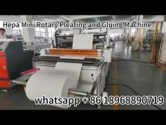 1300 mm breedte HEPA filter maken machine mini roterende pleat en lijm machine