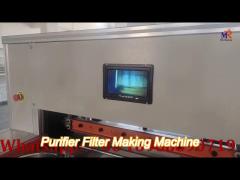 Máquina de fabricación de filtros de purificadores CNC con servomotores de 1050 mm de ancho