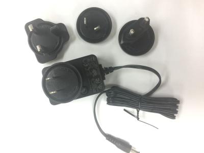 China 5V2A Interchangeable Plugs Mobile Phone Travel Charger With DC5.5 Mm UL Approved for sale