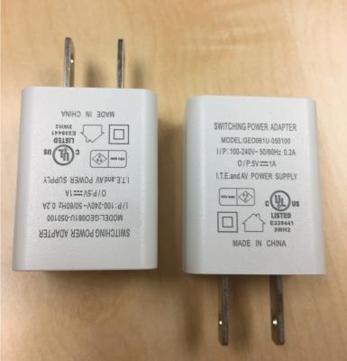 China Universal 1A Travel Mobile Phone Charger Adapter UL/FCC Approved For Android Phone for sale