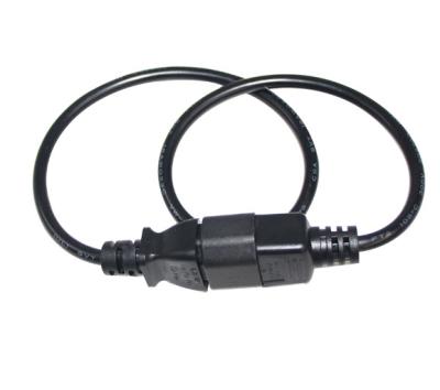 China Black IEC320 C13 To C14 SJT Power Extension Cord 3FT Fast Charging Data Cable for sale