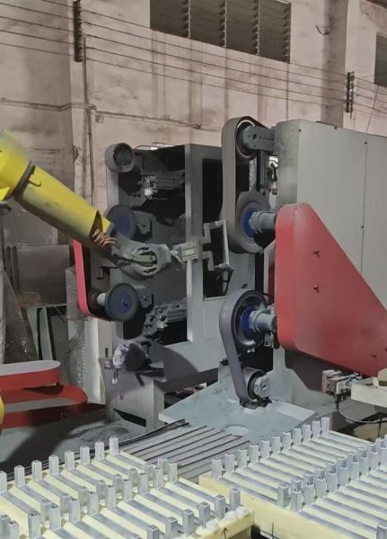 Quality 6 Axis Robotic Grinding Cell Integrating for Zinc Alloy Hardware Handles for sale
