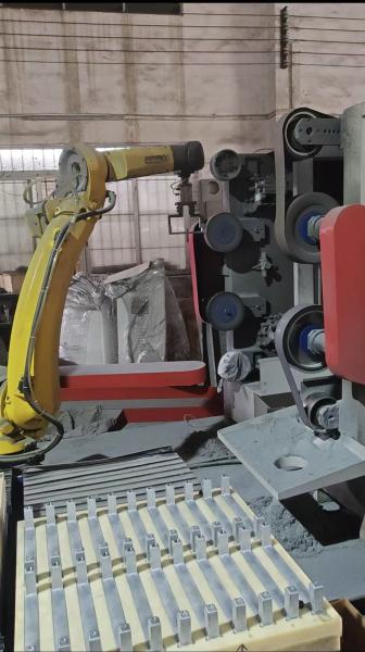 Quality Surface Finishing Robotic Grinding Cell Adaptive Force Control for Zinc Alloy Hardware Handles for sale