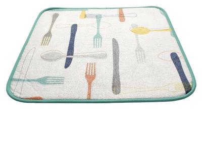 Cina Stuoia assorbente stampata piegante dell'essiccazione del piatto di Microfiber in vendita